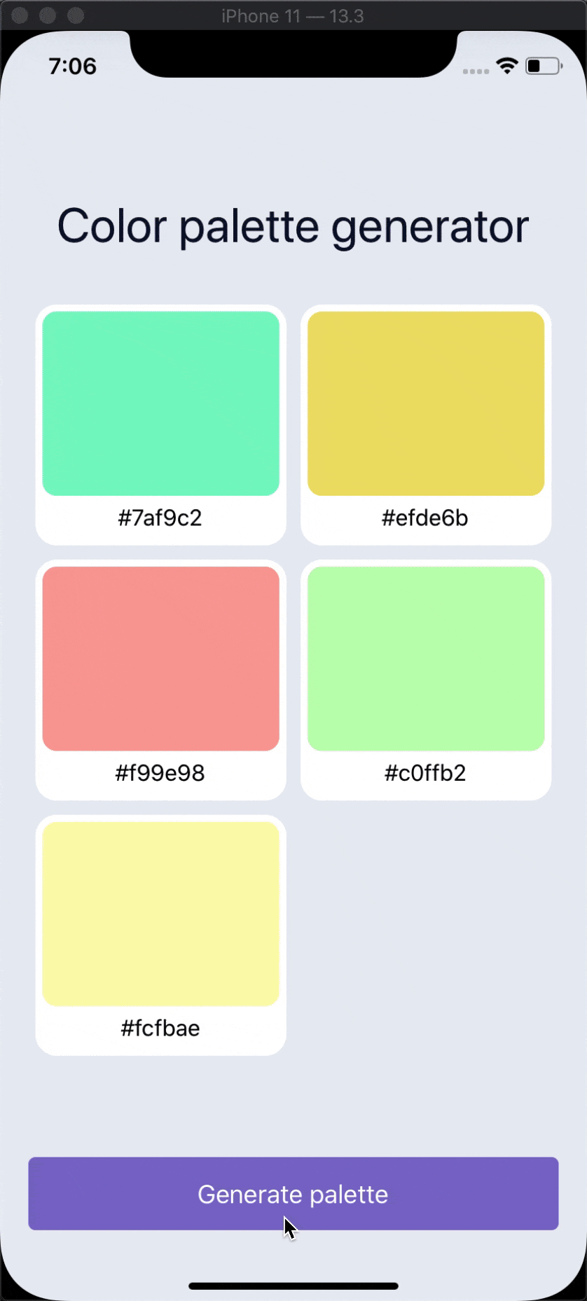 Animated Color Palette Generator in React Native | by Jason Brown ...