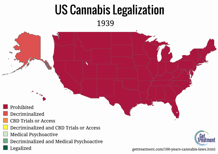 100 Years Of Cannabis Laws. Marijuana Legalization has continuously ...