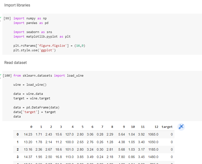 Try out Bayesian Gaussian Mixture clustering on sklearn’s wine toy ...