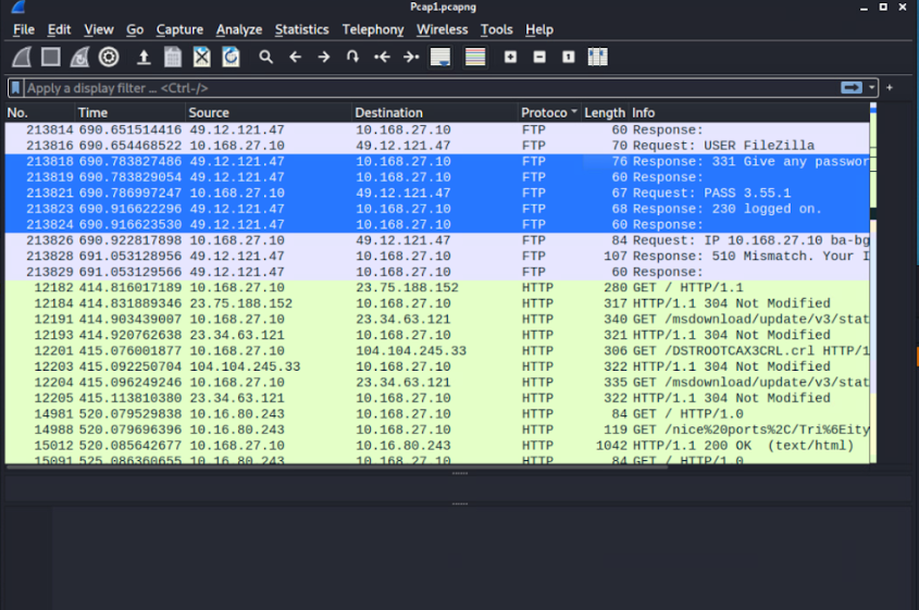Wireshark — Traffic Analysis Detecting Suspicious Traffic And Potential Vulnerabilities By