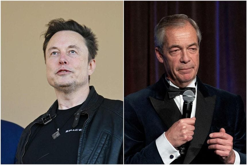 How Farage’s Attempted Cuddle with Musk has Backfired | by Brett ...