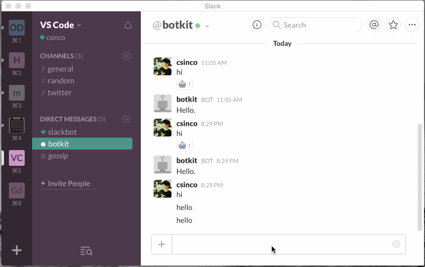 Building Slack bots with Botkit and Visual Studio Code | by Chris Sinco | Chatbots Magazine