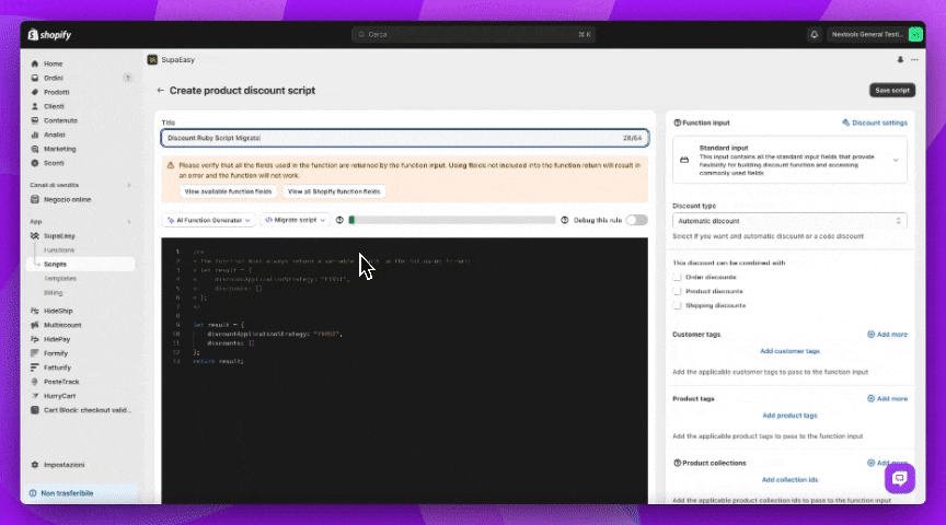 How Supaeasy Eases The Migration From Legacy Ruby Scripts To New Shopify Functions By Andrea