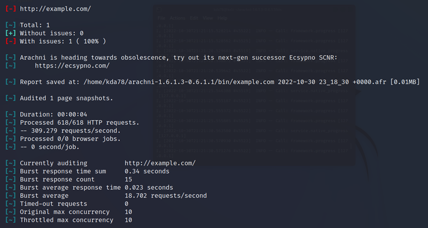 Security Tool Demo Report - Arachni | by kda78 | Medium