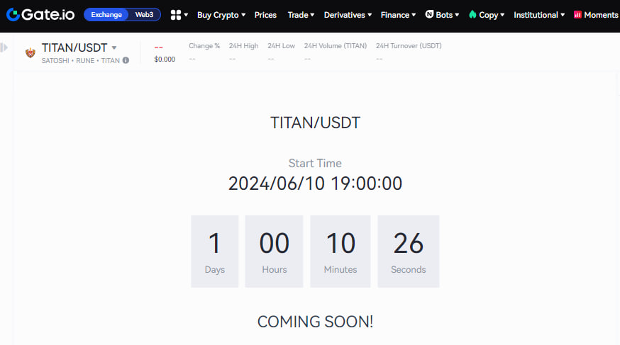 SATOSHI•RUNE•TITAN (TITAN) Set to Launch on Gate.io: A New Chapter of Infinite Possibilities ...