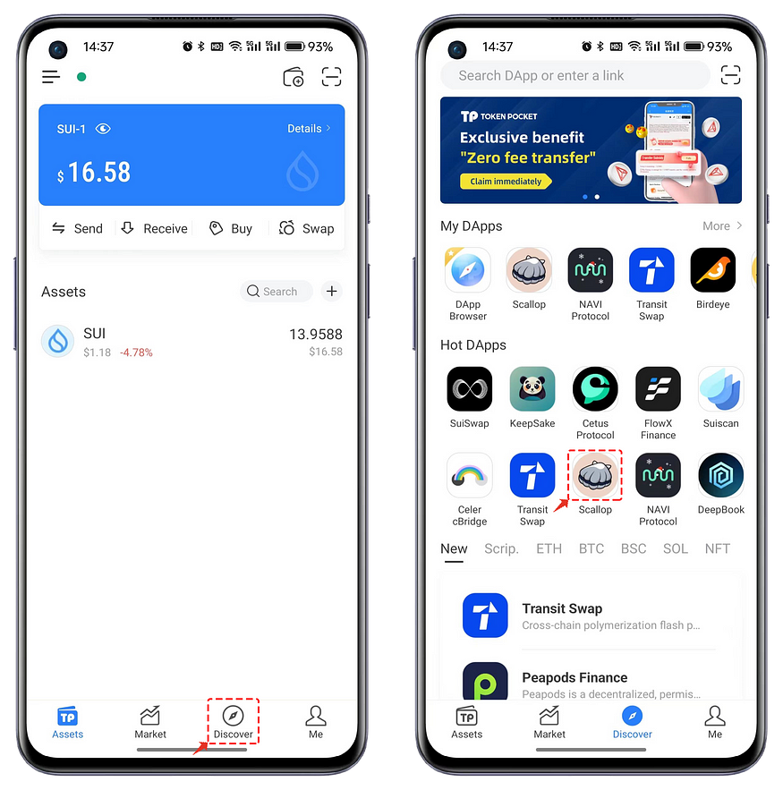 Guía del usuario de Scallop (SUI) en TokenPocket | by NakOprt | Medium
