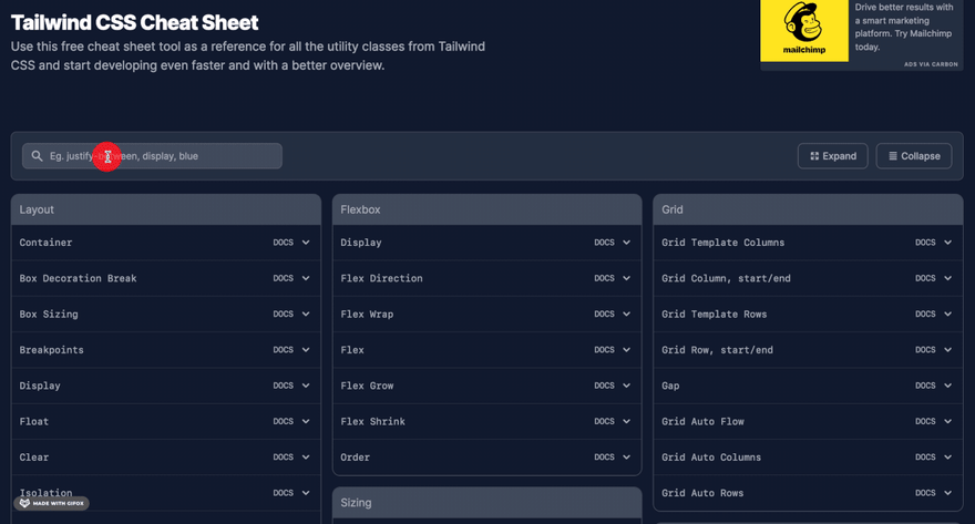 Use this Tailwind CSS Cheat Sheet to speed up your development process ...