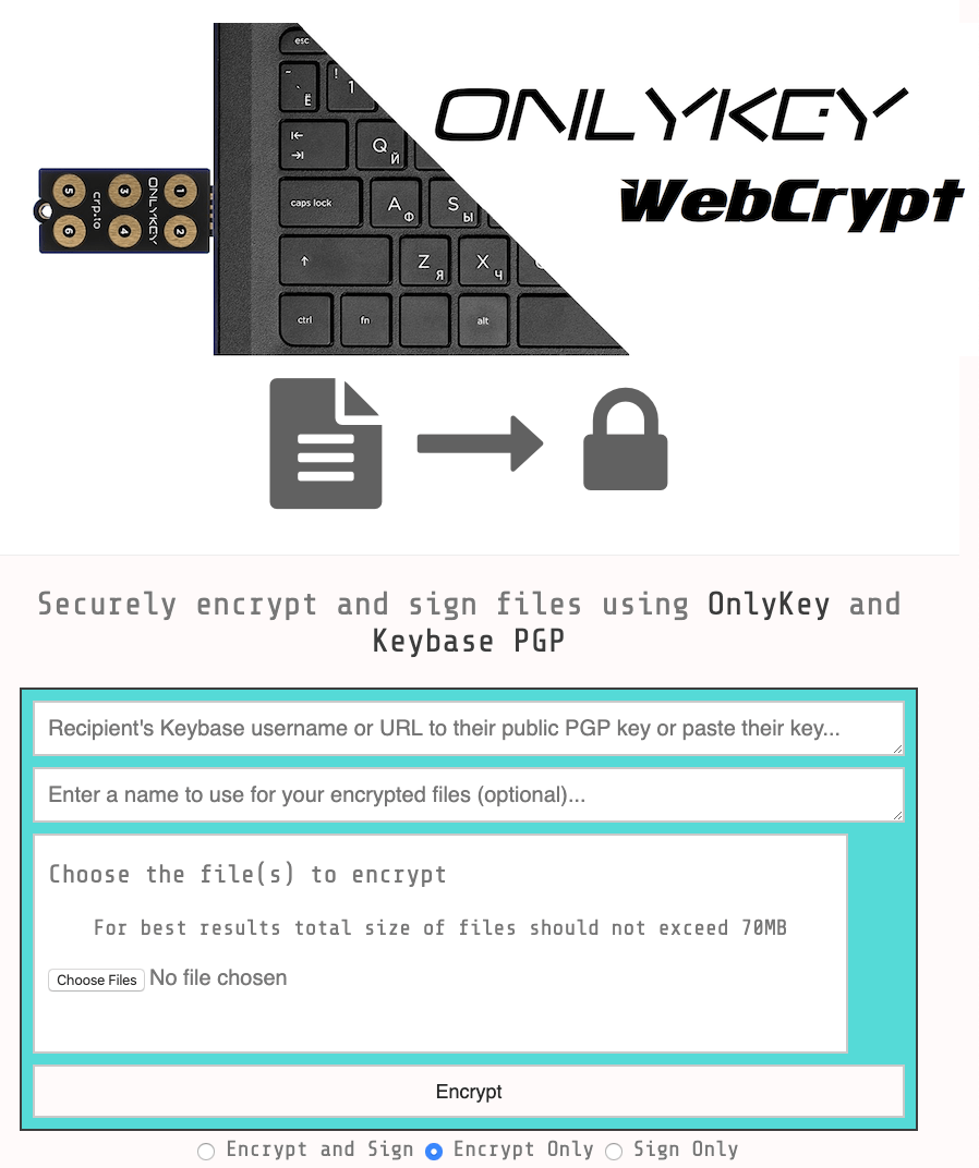 OnlyKey WebCrypt 2.0 Feature Highlight; Wins 2nd in Virtru Privacy Challenge | by T Steiner ...