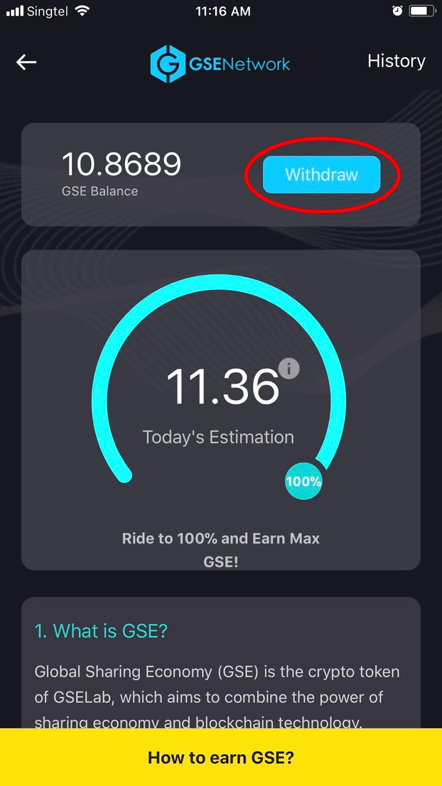Withdrawing your GSE tokens from the ofo app | by GSENetwork | GSENetwork | Medium