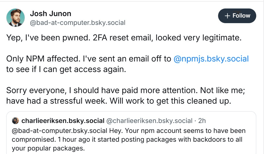 NPM Debug & Chalk Packages Compromised | by Sonali Sood | Stackademic