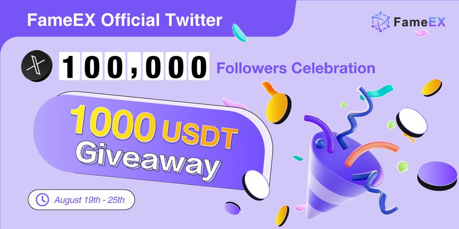 Winners List for ‘1,000 USDT Giveaway to celebrate: FameEX hitting 100K ...