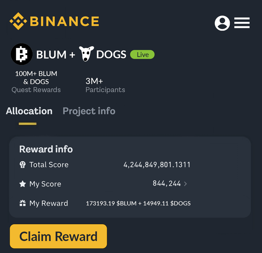 $BLUM Airdrop gonna be MASSIVE Backed by Binance + new collab with DOGS ...