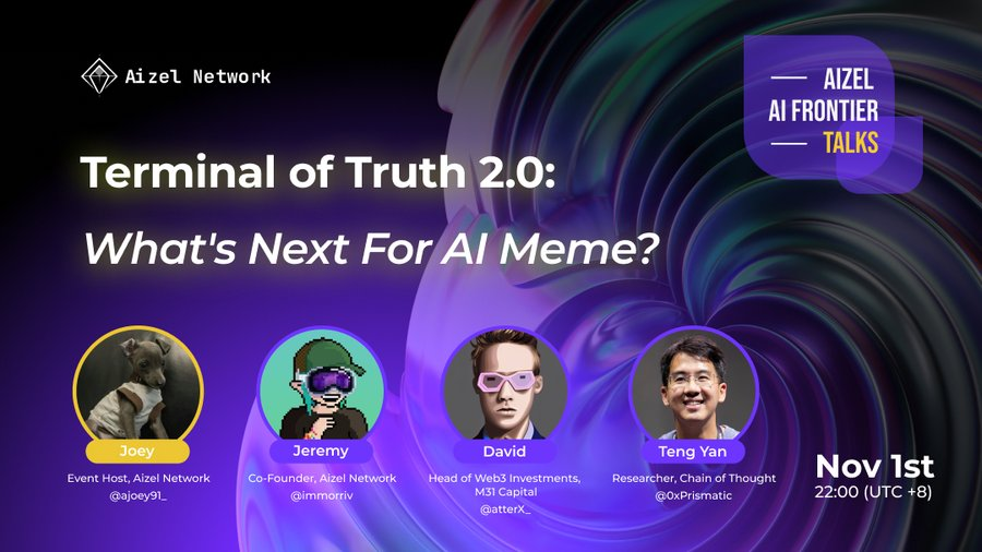Aizel AI Frontier Talks EP2: Truth Terminal 2.0 — What’s Next for AI Memes? | by Aizel Network ...