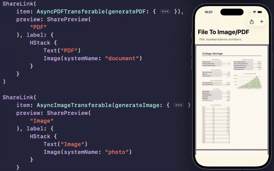 Little SwiftUI Tip: Convert Any (Common Format) Files to Image / PDF in ...