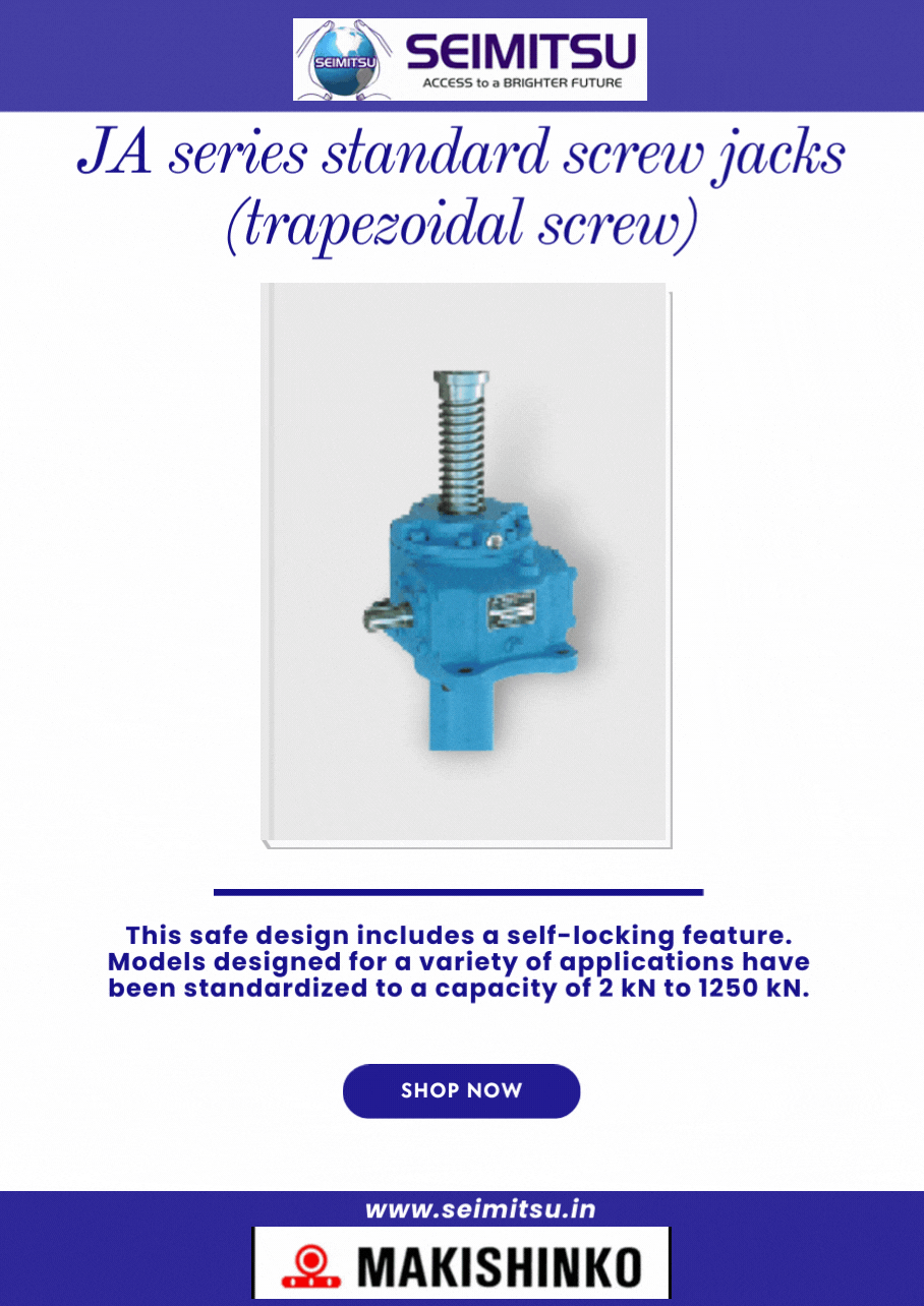 Makishinko JA series standard screw jacks trapezoidal screw | Seimitsu ...