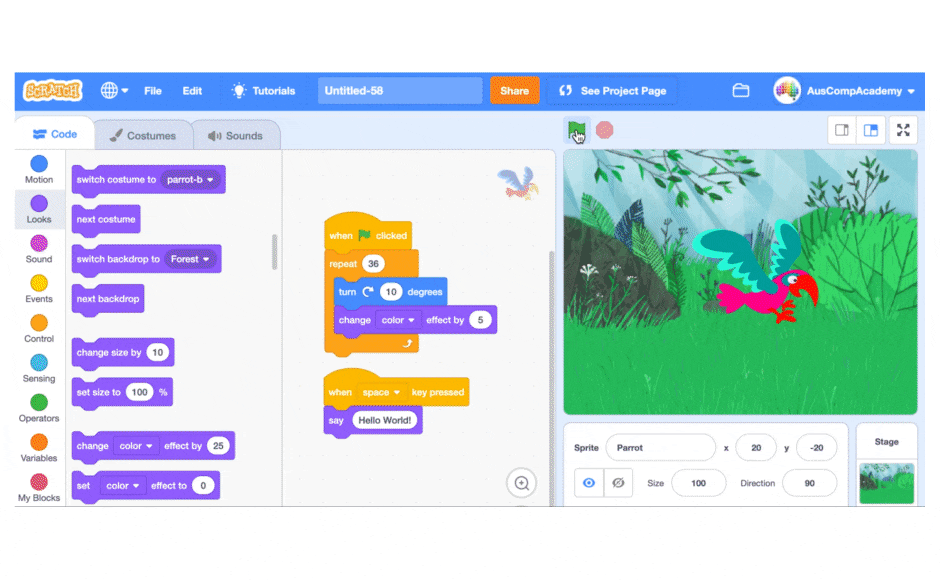 Teaching Coding and Digital Technologies Using Scratch | by Owen Brasier | Grok Academy | Medium