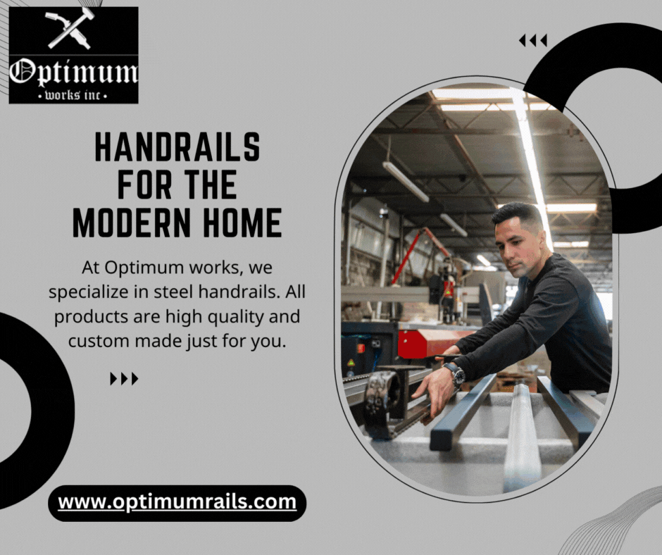 Wall Mounted Handrail For Stairs — Optimum Works - Optimum Works - Medium