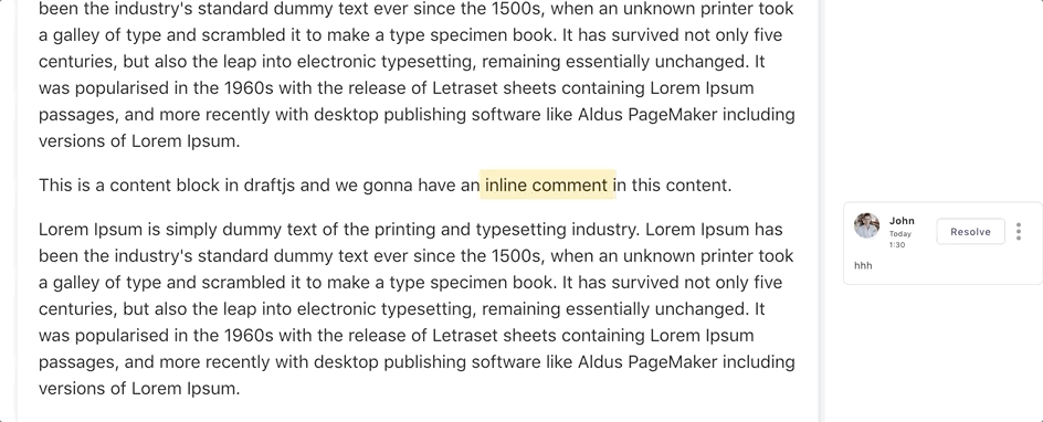 Google Docs like Inline Commenting with Draftjs Rich Text Editor. (Part ...