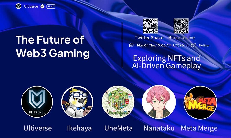 Ultiverse 5 月 4 日 AMA 回顧：Web3 遊戲的未來 | by wonbo | Medium