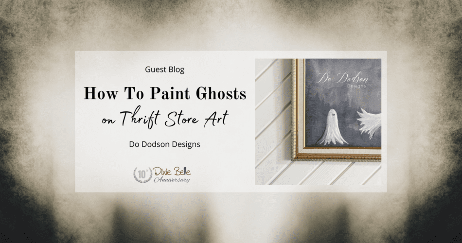 Easy Ghost Paintings On Thrifted Art For Halloween | by Dixie Belle ...