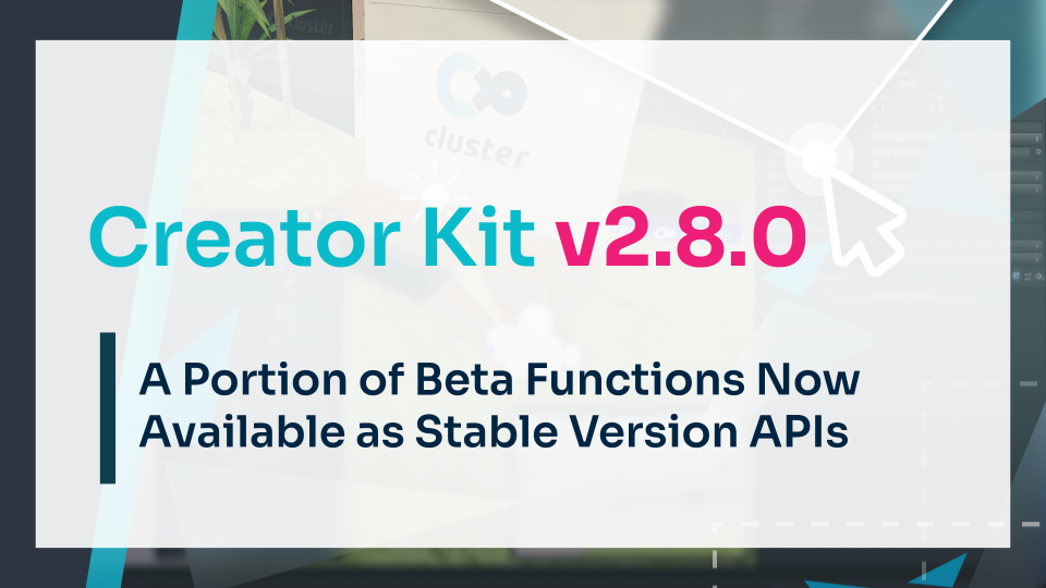 Cluster Creator Kit v2.8.0. [Release Note] A portion of the beta… | by Cluster Official | Medium