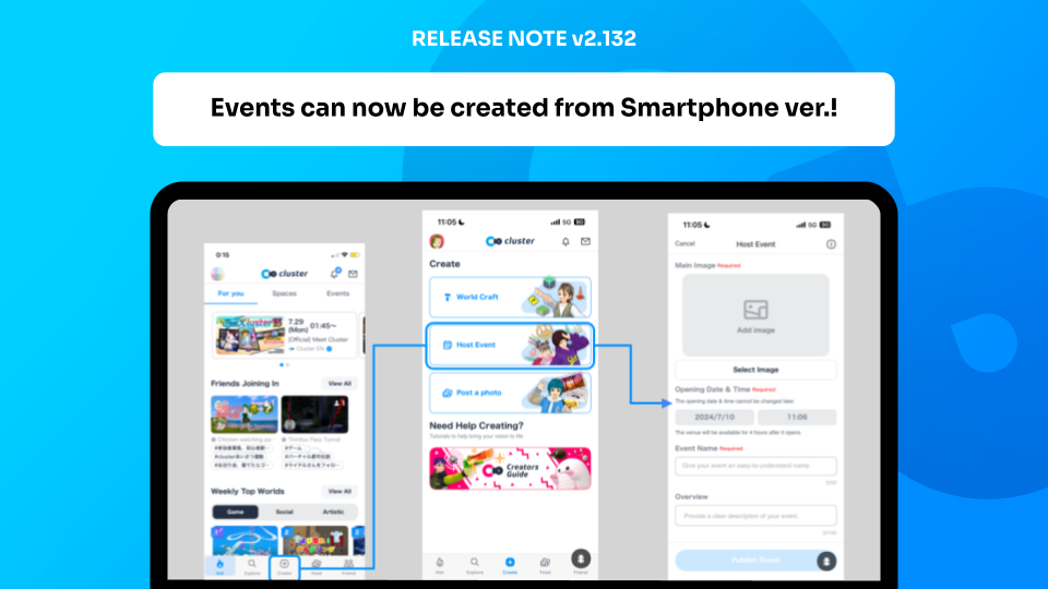 Release Note [Cluster v2.132]. Events can now be created from… | by Cluster Official | Jul, 2024 ...