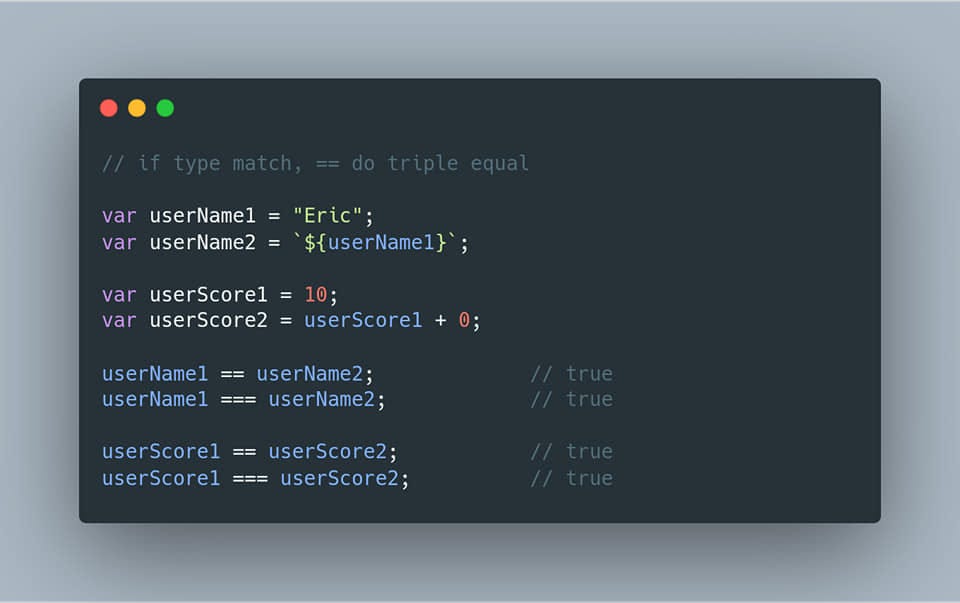 Double & Triple Equals. == vs. === | by Wai Lin Kyaw | Medium