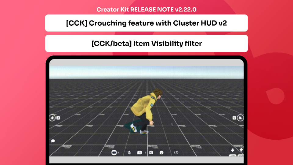 Cluster Creator Kit v2.22.0. [CCK] Crouching feature with Cluster… | by Cluster Official | Sep ...