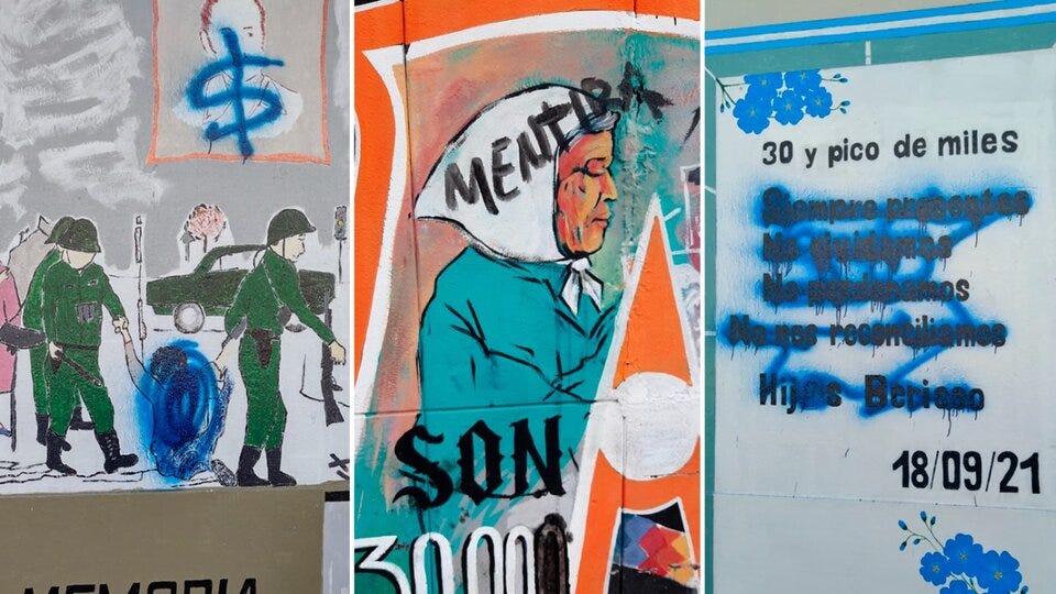 Vandalización a murales y homenajes a la memoria, verdad y justicia | Desde la “manija” al ...