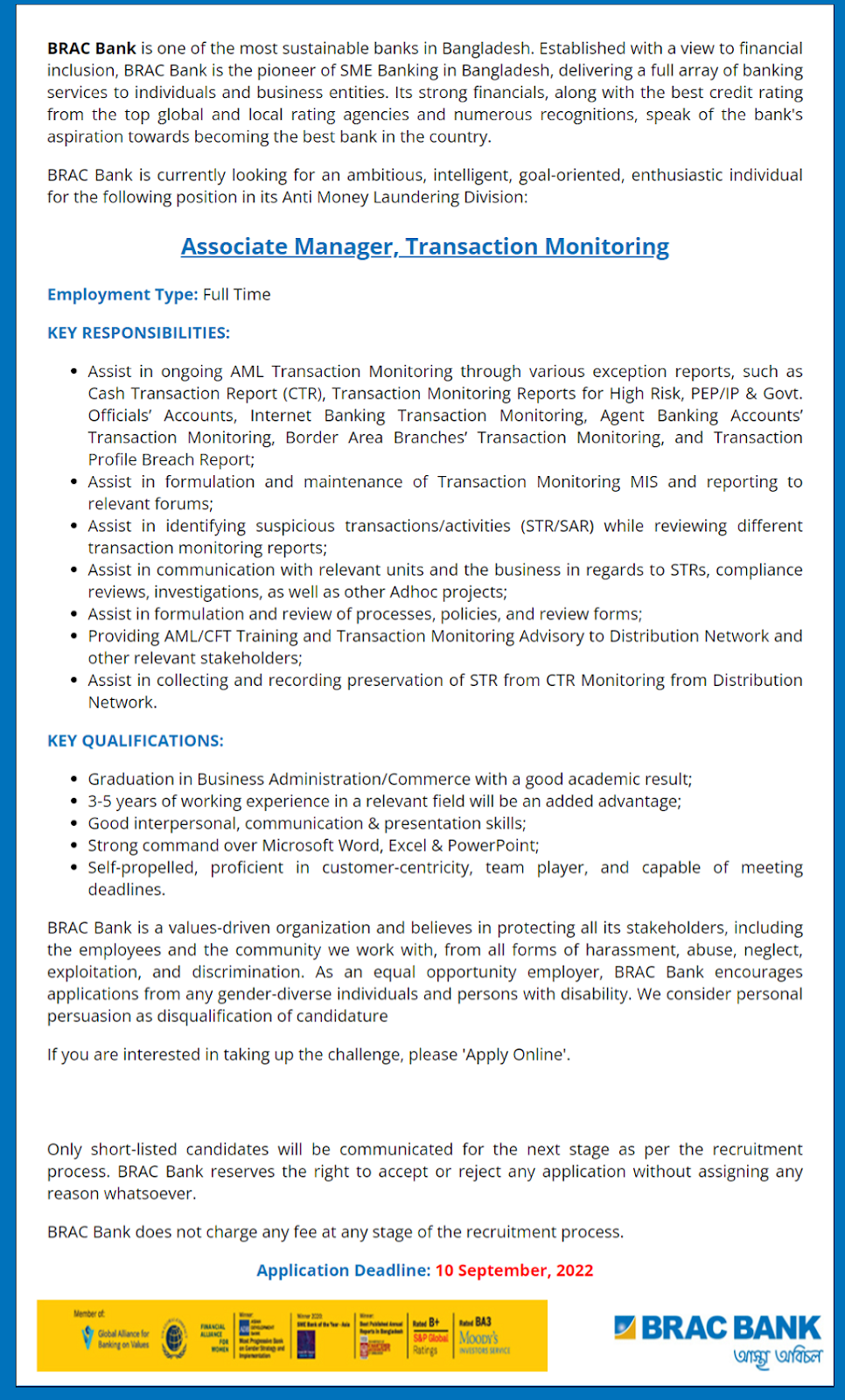 Brac Bank job circular 2022. Brac Bank job circular 2022 | by oli ...