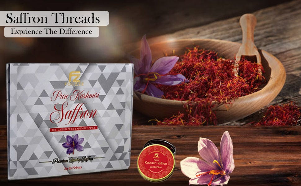 FOUZEE Pure Kashmiri Saffron Threads - Shoppers-Plaza - Medium