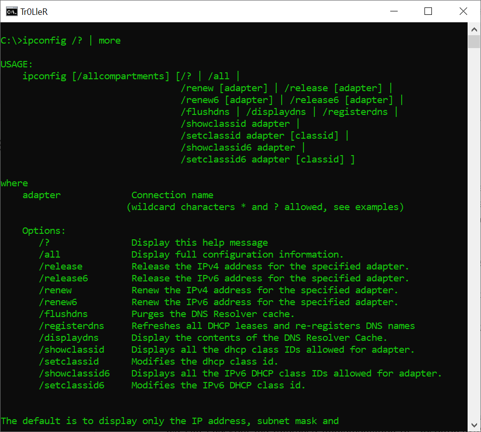 The Windows Process Journey — “ipconfig.exe” (IP Configuration Utility ...