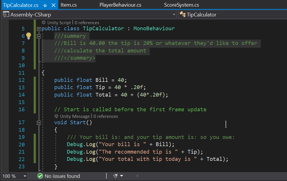 Starting a Tip Calculator Part 1. This is my Journey in figuring out ...