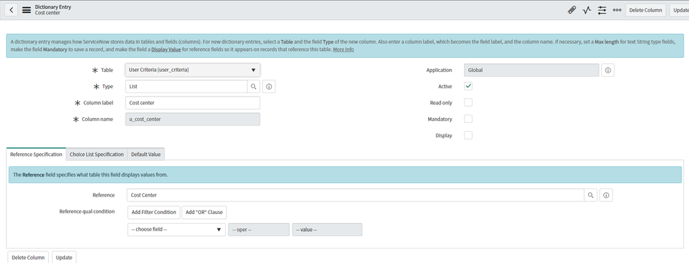72. Extend ServiceNow User Criteria by adding a Custom Field - Prashant LearnIT - Medium