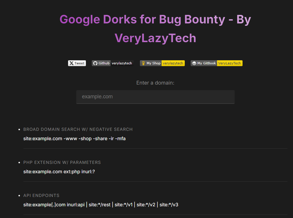 Google Dorks for Bug Bounty: The Ultimate Guide | by Very Lazy Tech 👾 | System Weakness