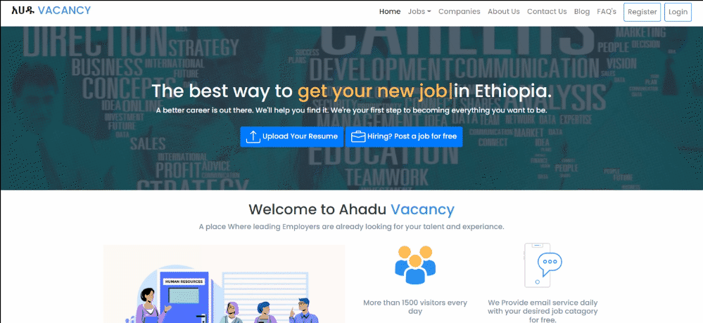 Best Job websites in Ethiopia. 1. ahaduvacancy.com | by Eyob Lakew | Medium