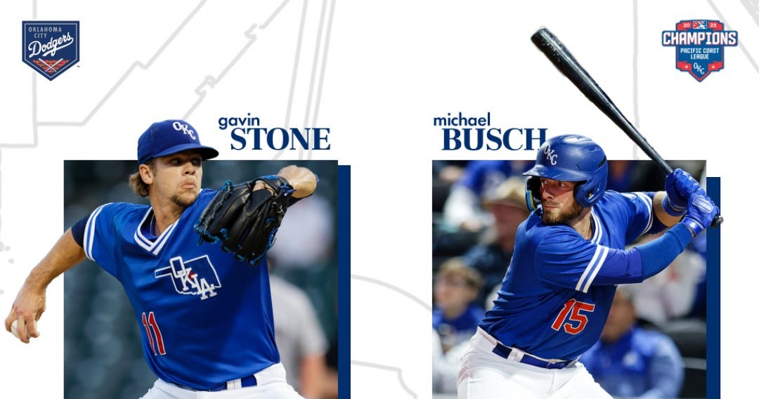 Busch Named PCL MVP; Stone Named PCL All-Star | by Lisa Johnson | Beyond the Bricks | Nov, 2023 ...