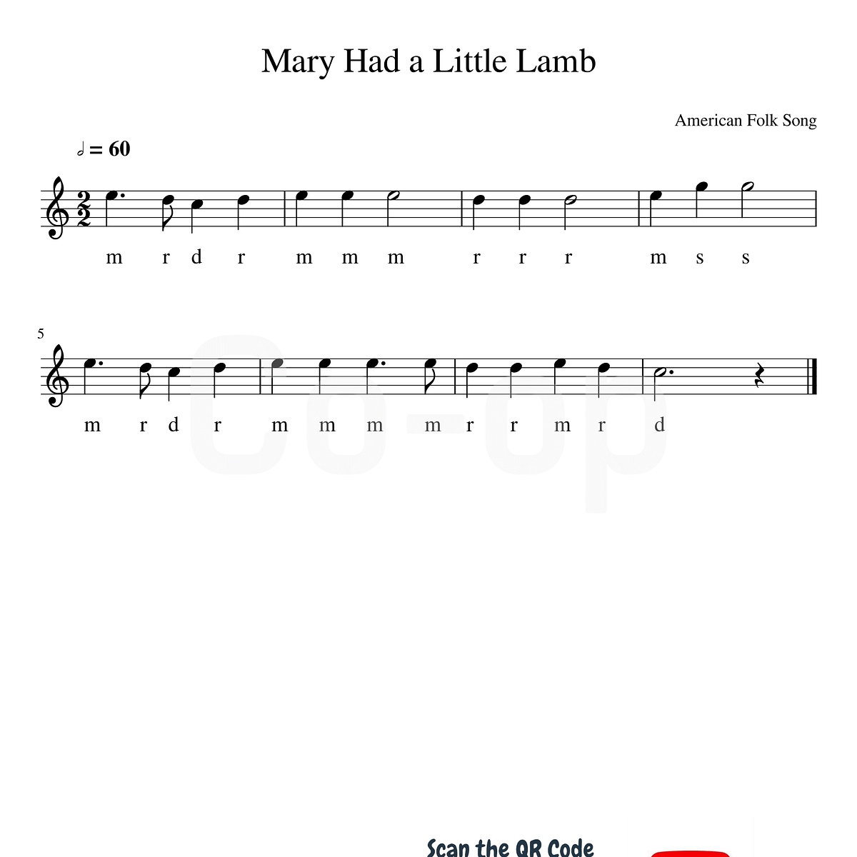 Recorder Songs Mary Had A Little Lamb
