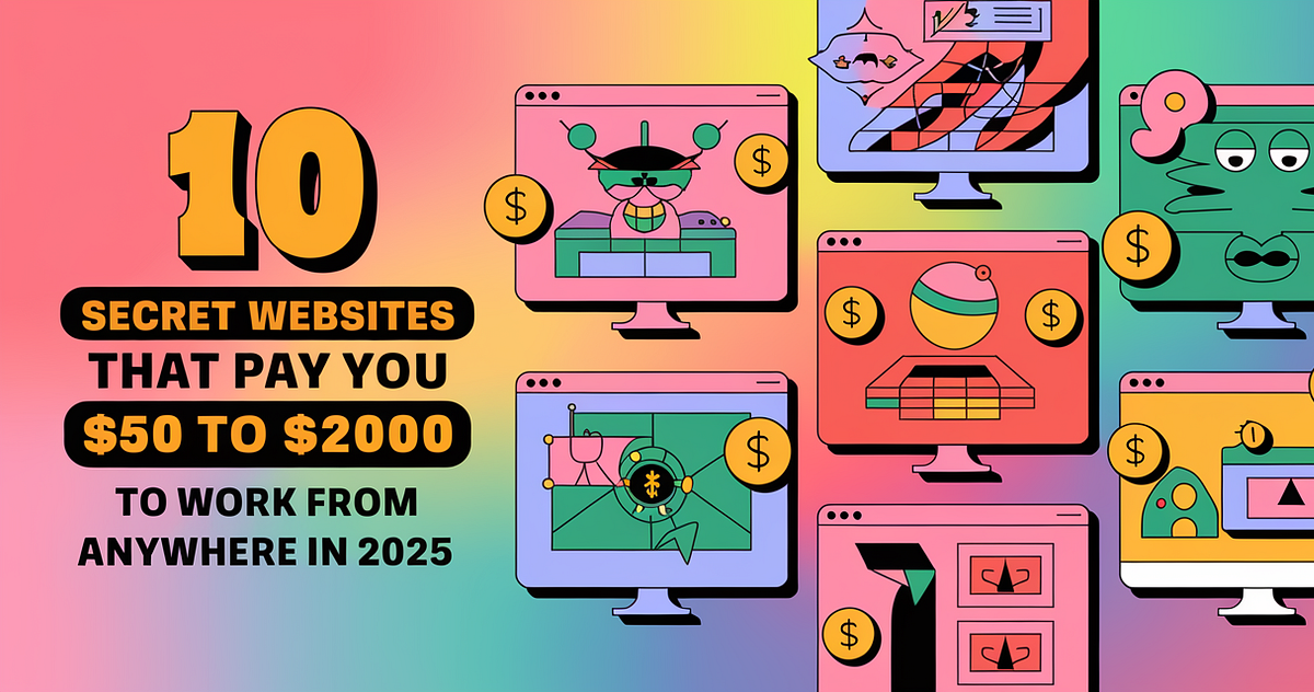 10 Secret Websites That Pay You $50 to $2000 to Work from Anywhere ...