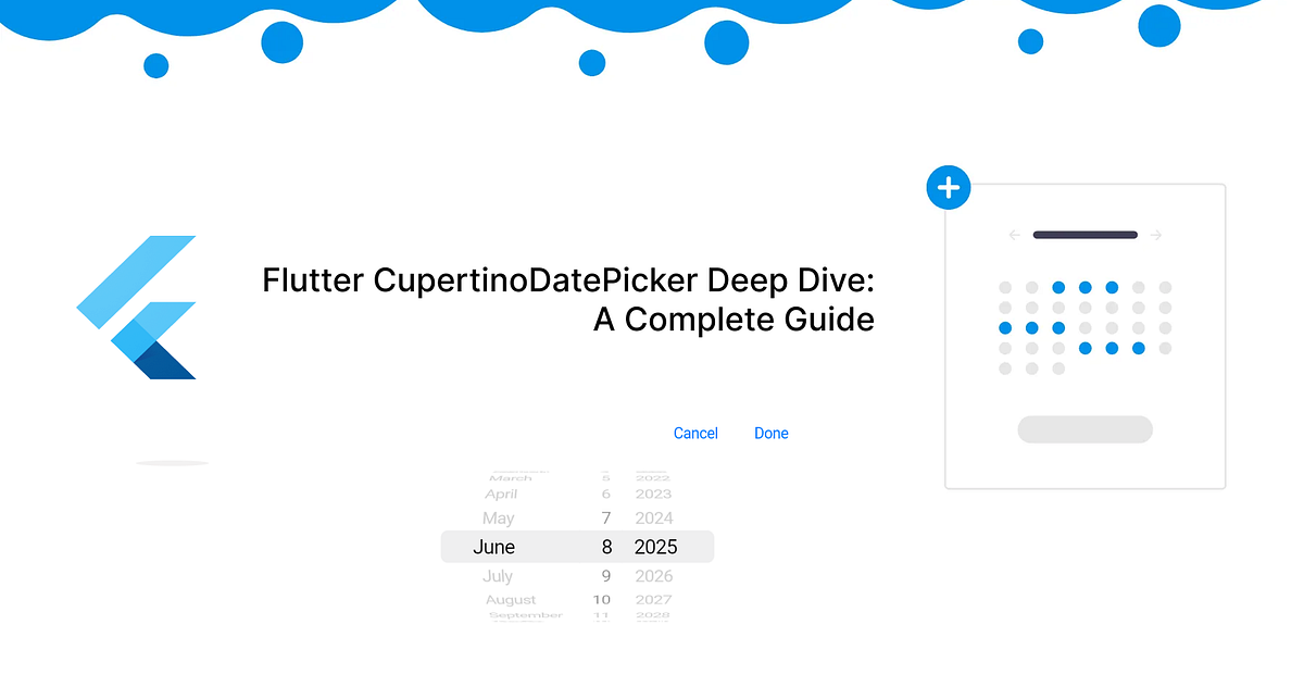 Flutter CupertinoDatePicker Deep Dive: A Complete Guide | by Ashiqu Ali | Technologiaa | Medium
