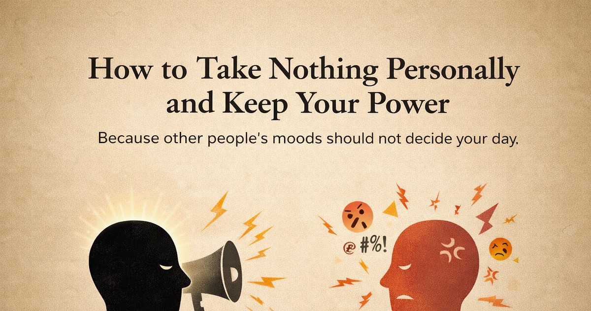 How to Take Nothing Personally and Keep Your Power | by Amit kumar ...
