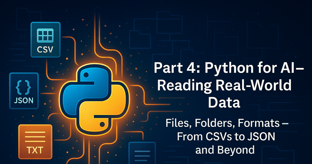 Python Part 4: Files, Folders, and Data - Python for Reading the Real World | by Amit kumar | Medium