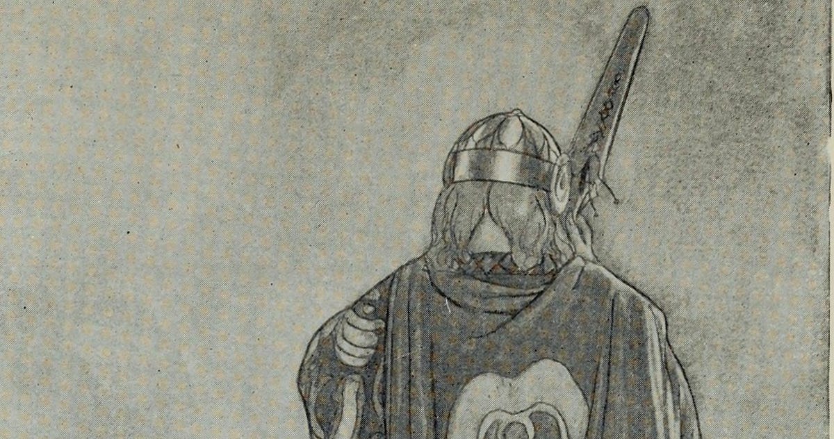 Ossian and the Ants of Donn. The Irish hero Ossian fights a horde of ...
