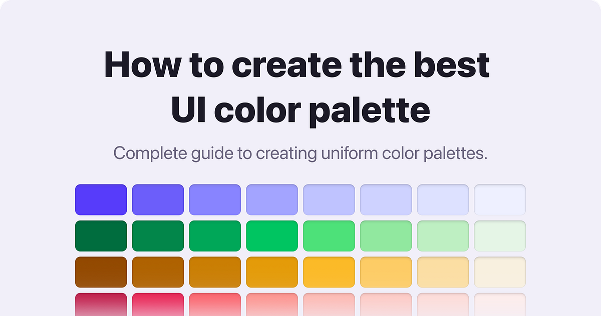How to create the best UI color palette | Atmos.style
