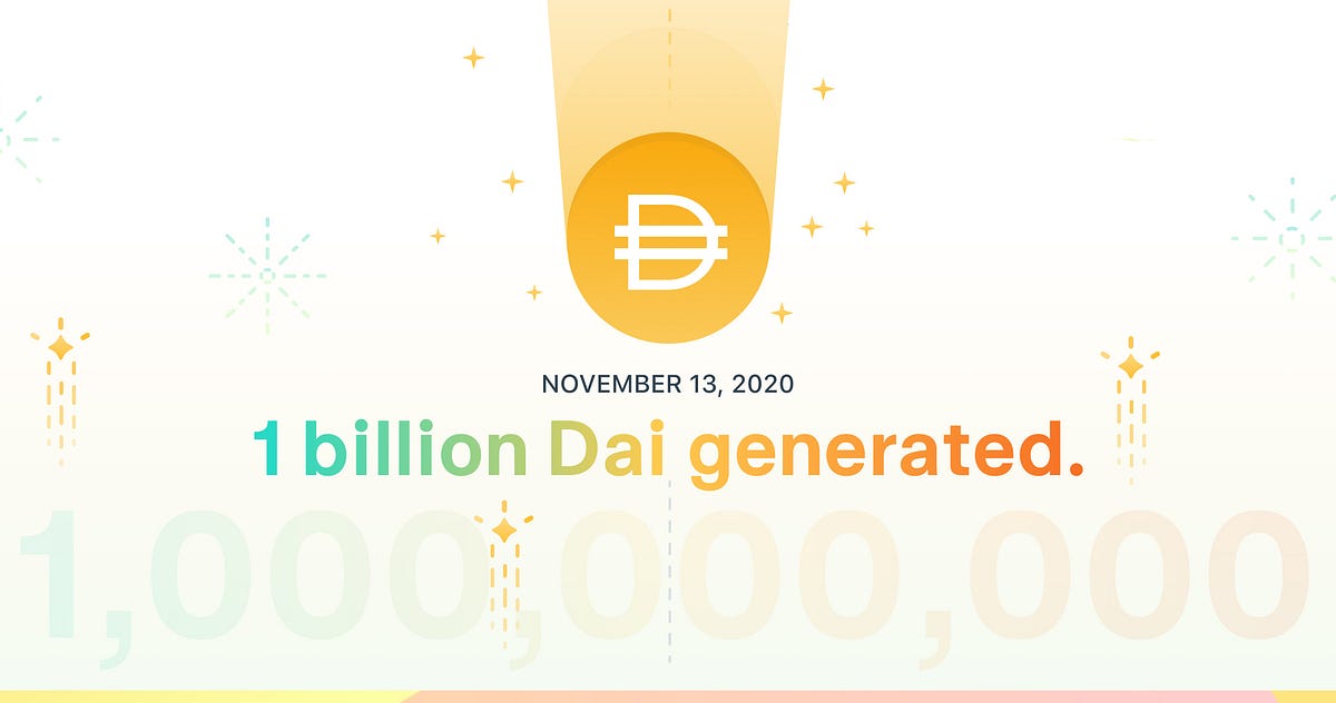 Dai at One Billion. This past weekend, the Dai stablecoin… | by Ether ...