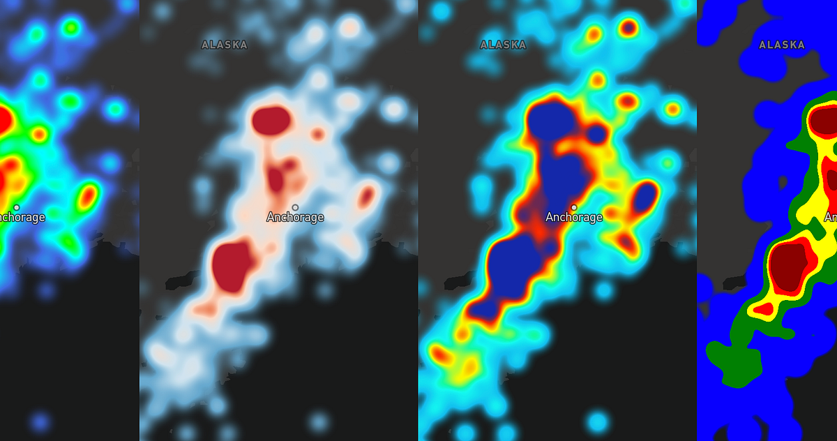 Introducing heatmaps in Mapbox GL JS | by Vladimir Agafonkin | maps for developers