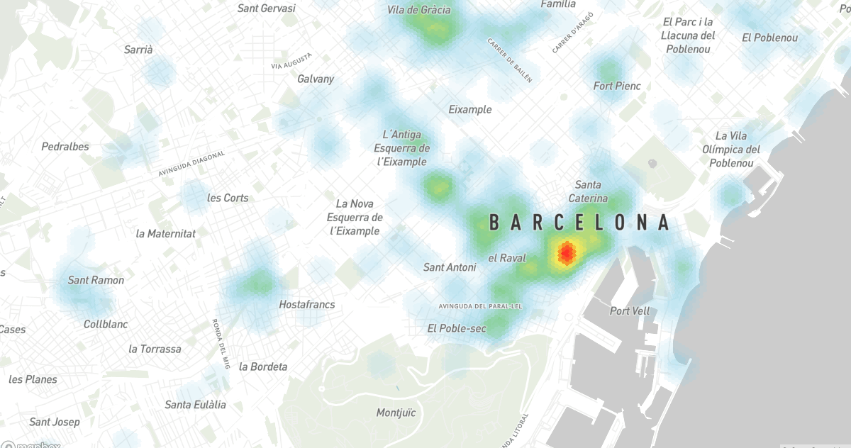 Data underneath: Labels on top. Adding context to data visualizations | by Mapbox | maps for ...