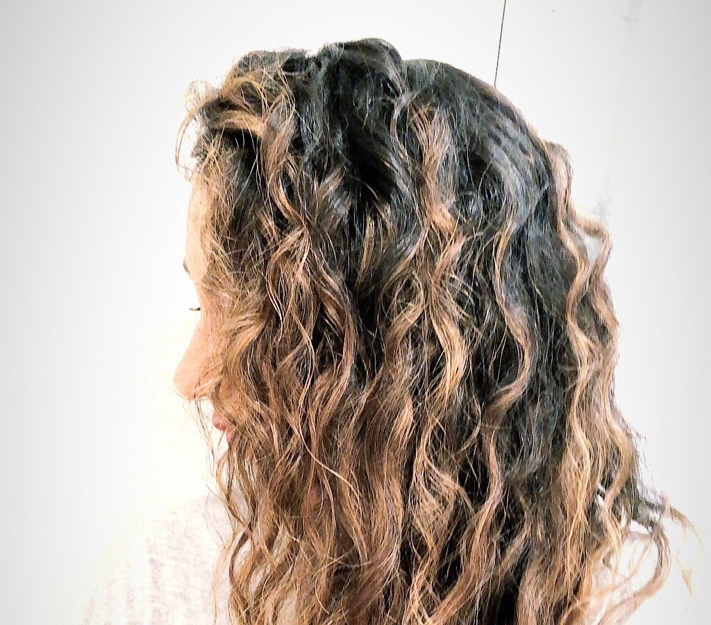Natural Wavy Hair From The Back