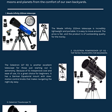 Astronomy Telescopes – Medium