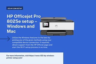 HP Wireless Printer Setup – Medium